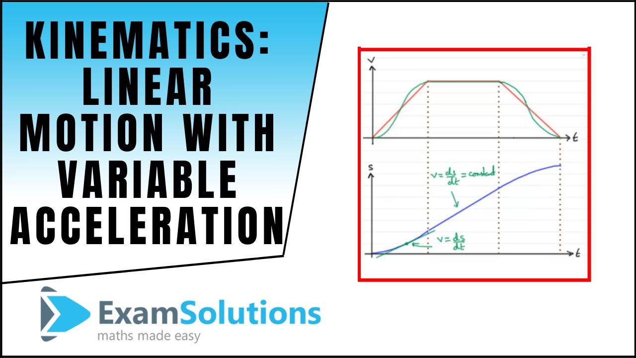 Kinematics : Linear Motion with Variable Acceleration : ExamSolutions Maths Revision