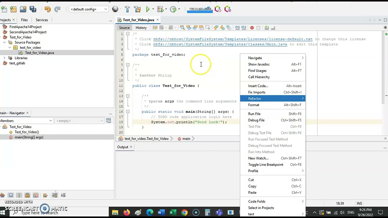 First Java Program Using Netbeans 14: