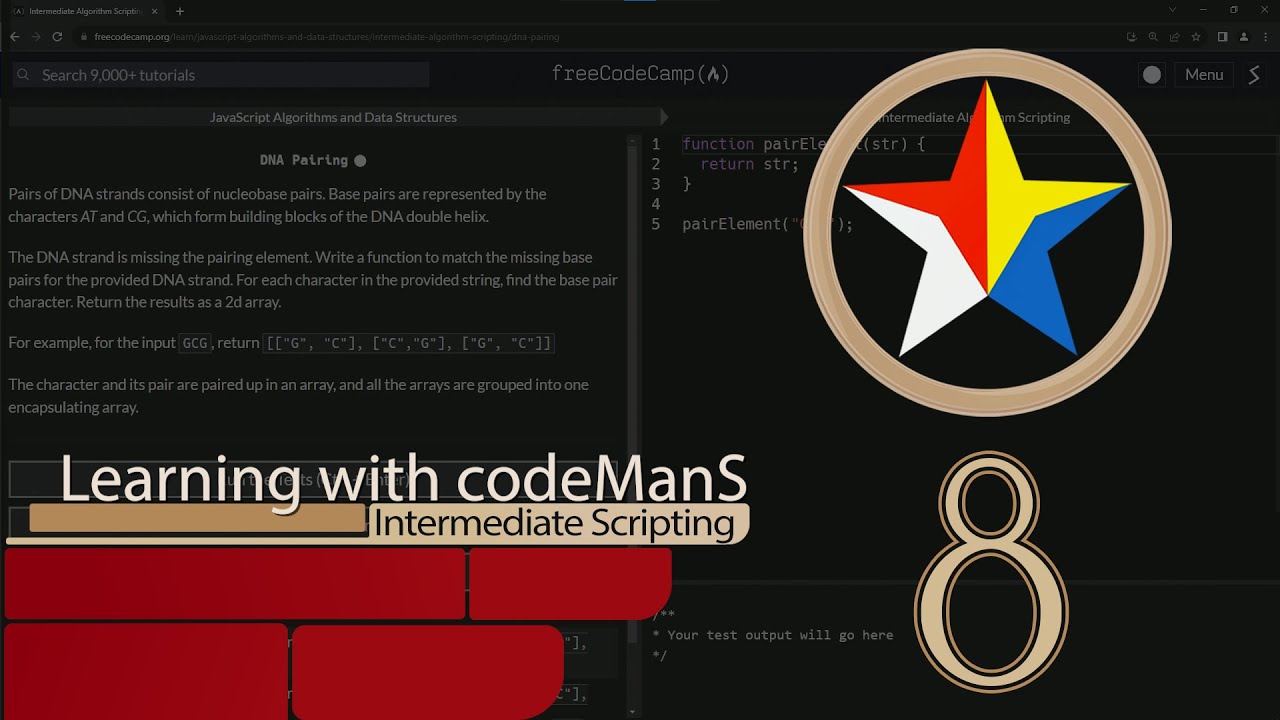 DNA Pairing | Intermediate Algorithm Scripting | freeCodeCamp