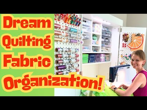 DREAM Quilting Fabric Organization in ONE Beautiful Cabinet!