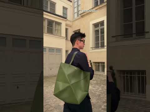 Share my  LOE WE Puzzle Fold Tote large Shoulder 2Way Bag Warm Desert/Brown /green #designer #fact