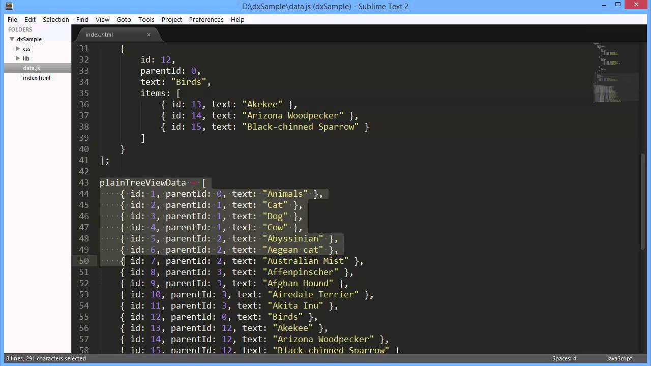 DevExpress DevExtreme: HTML5 Tree View