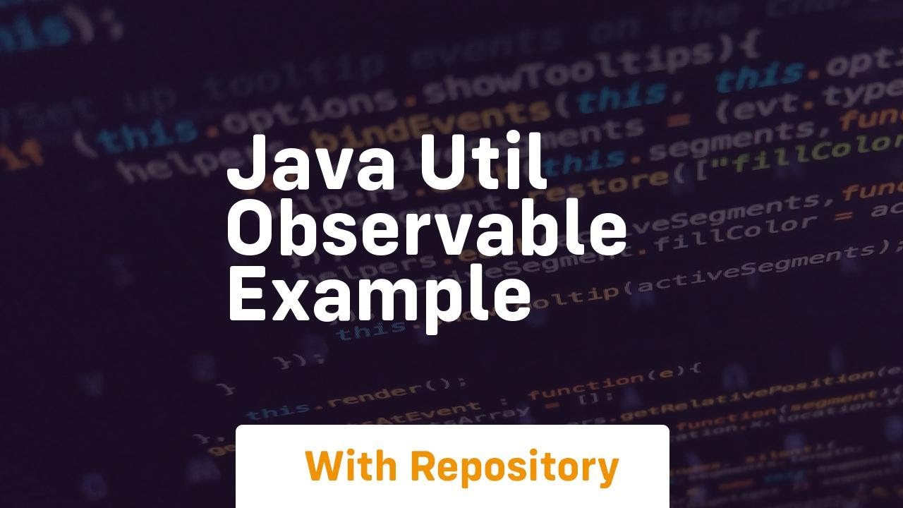 java util observable example