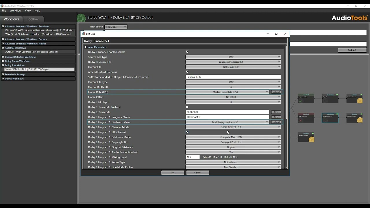 AudioTools WorkflowCreator -  Overview
