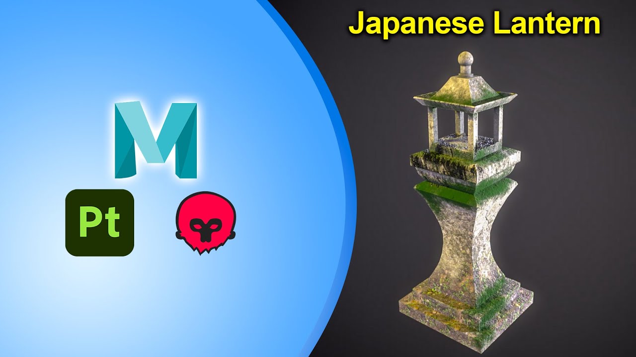 Japanese Lantern 3D Model | Tutorial | With Portfolio Render