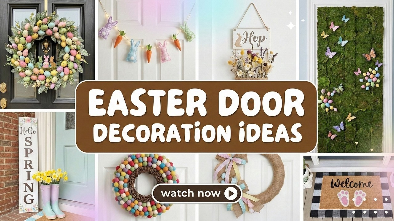 Beautiful! 🐣 Easter Door Decoration Ideas 2026 for Spring Front Doors with Farmhouse Decor Ideas UK