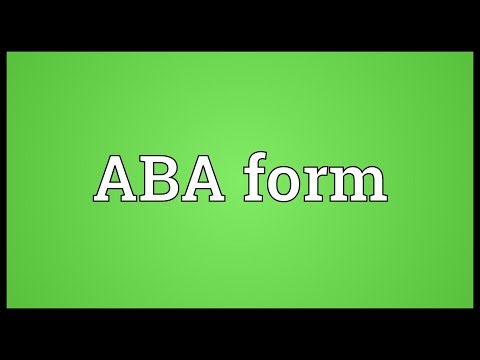 ABA form Meaning