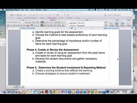 Design in Five: Fifth Grade Reading Assessment Screencast Phases Four and Five