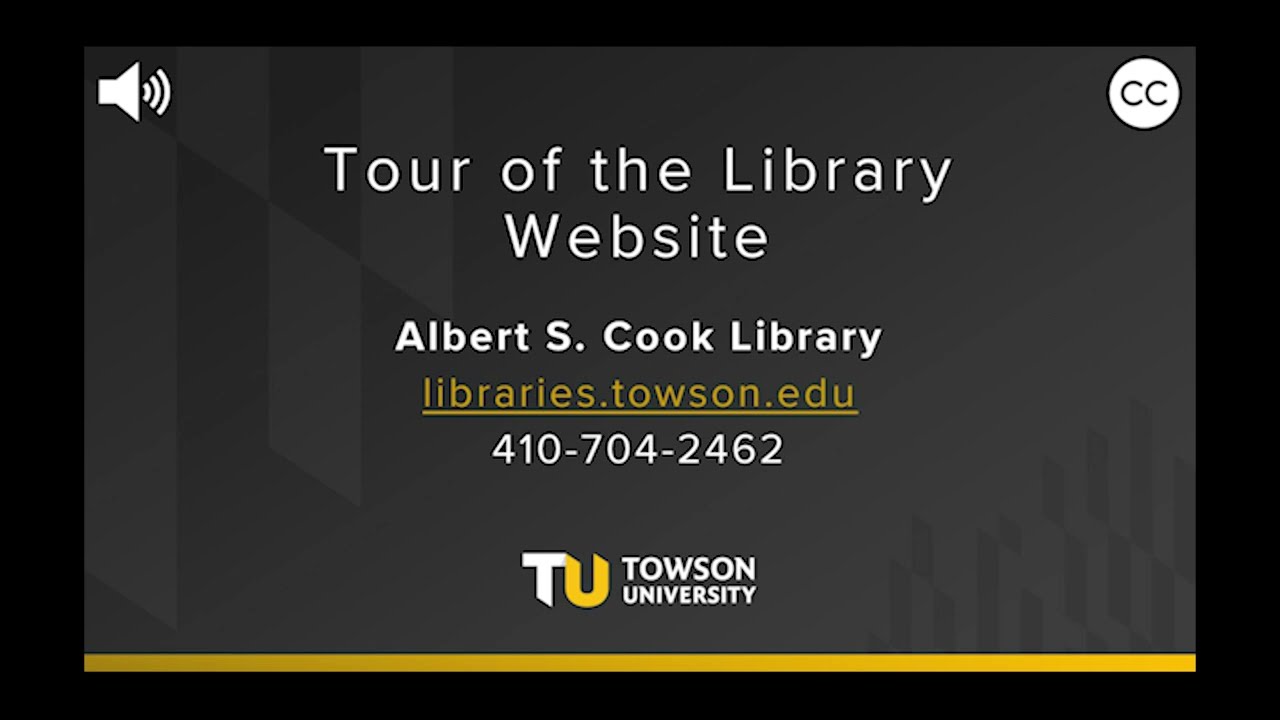 Tour of the Library Website