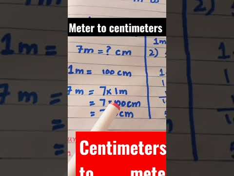 convert meter to centimeters and centimeters to meters