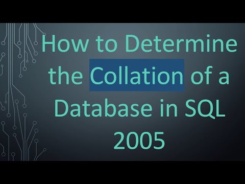 How to Determine the Collation of a Database in SQL 2005
