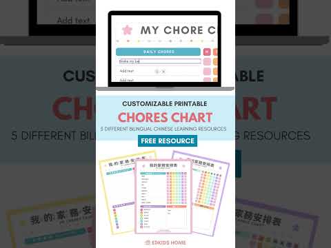 Free Chores Chart Printable for Kids