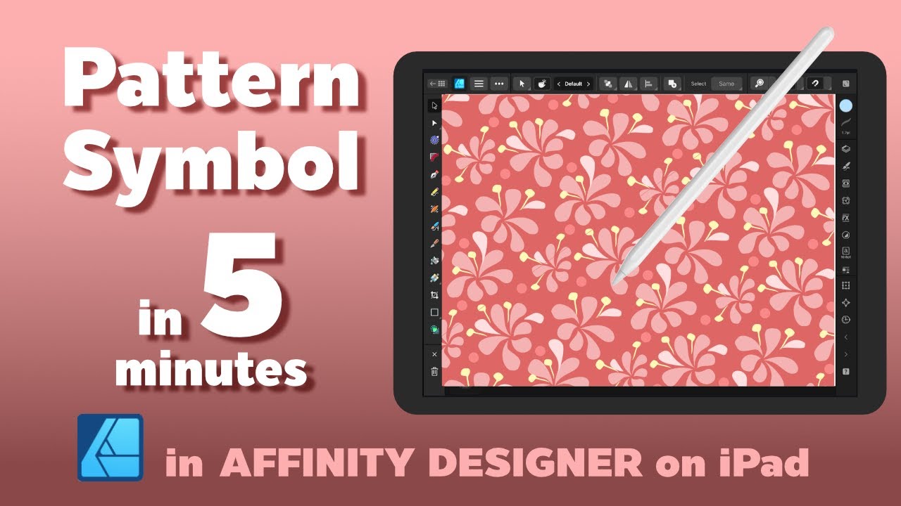 Affinity Designer on iPad : Create Pattern Symbol in 5 minutes