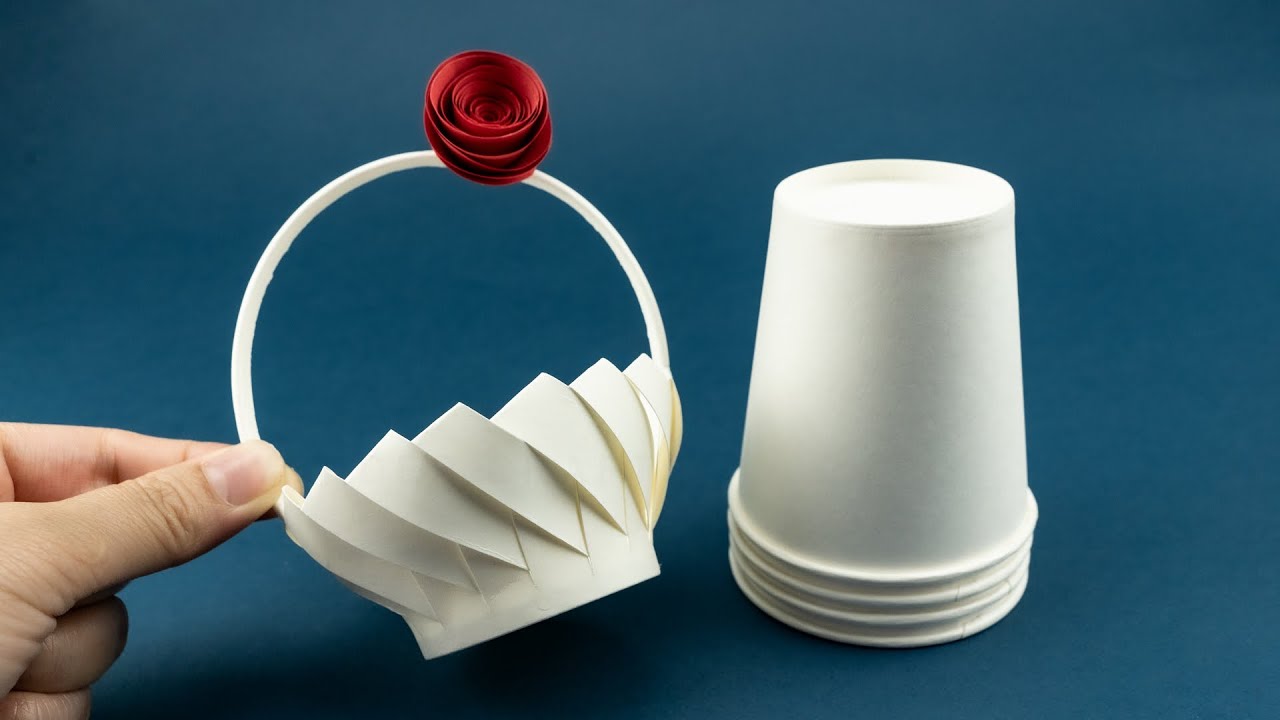 DIY Easter Basket | How to make a basket from paper cup | Easter Craft