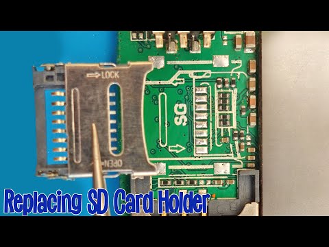 How to change replace mobile phone memory card SD card holder slot jacket