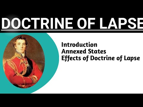 Doctrine of Lapse । Lord Dalhousie । What was Doctrine of Lapse in Hindi । AEESC ।