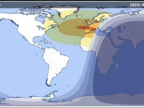 Track of the August 12th, 2026 Solar Eclipse!