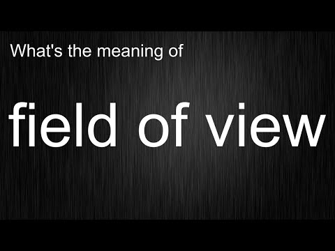 What's the meaning of "field of view", How to pronounce field of view?