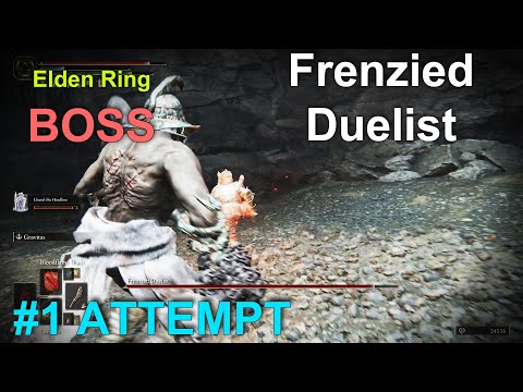 Elden Ring Frenzied Duelist VS Wretch BOSS Fight at Gaol Cave