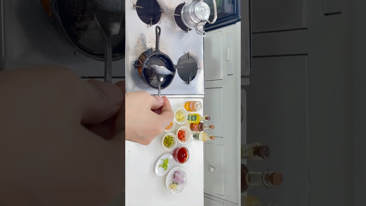 REAL STOVE TOYS COOKING MINI FOOD #shorts