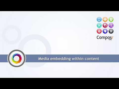 Media embedding within content