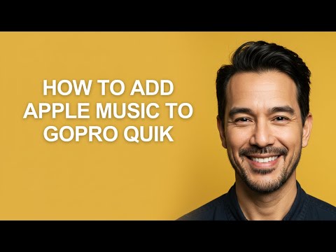 How To Add Apple Music To Gopro Quik - KevinHowTo
