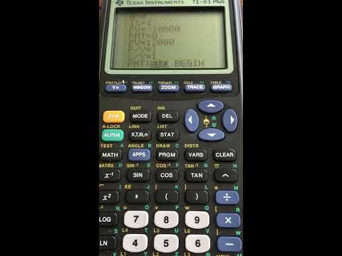 Using Financial Application on a TI-83