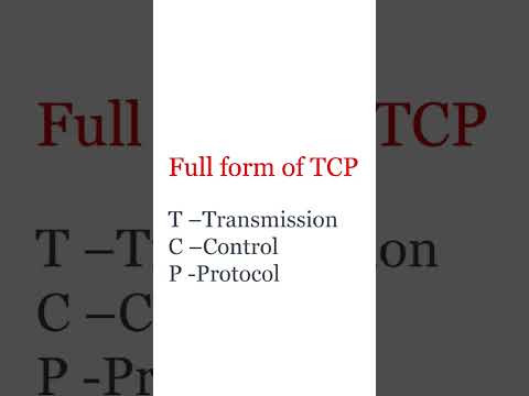 Full Form Of TCP/TCP Ka Full Form