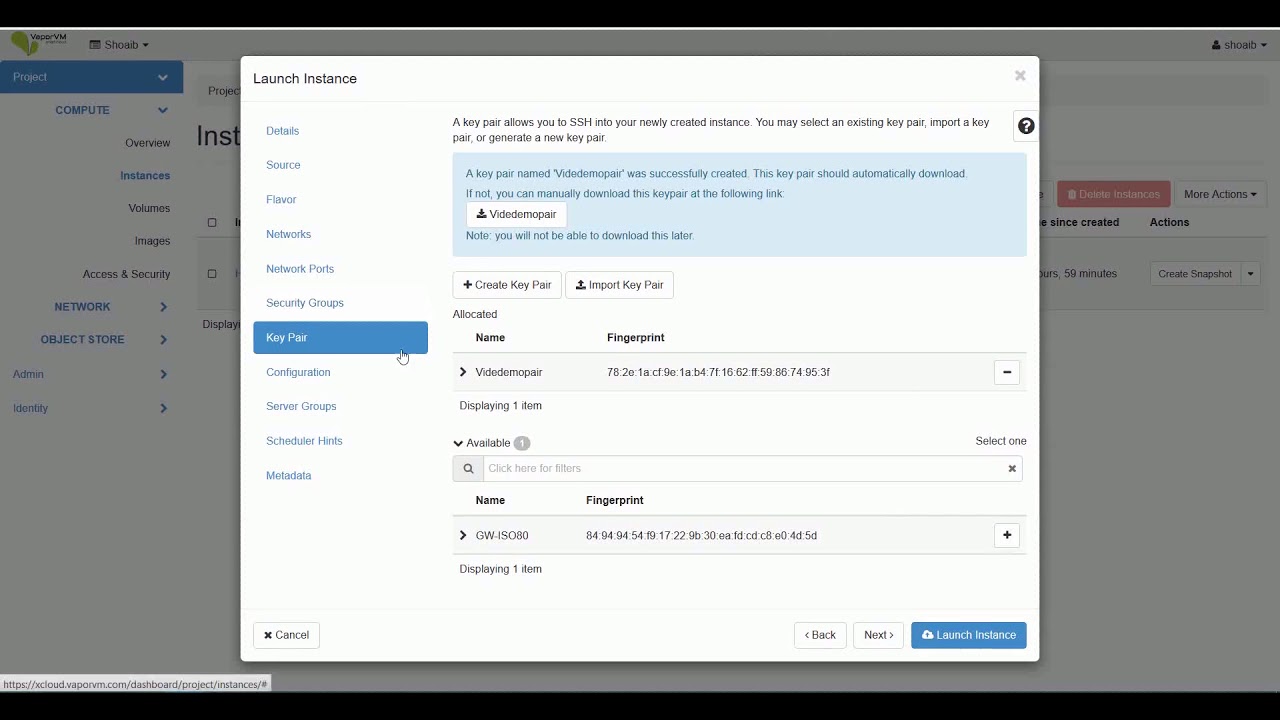 Openstack Instance creation