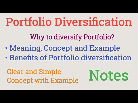 Portfolio diversification | Benefits of portfolio diversification | Example of portfolio