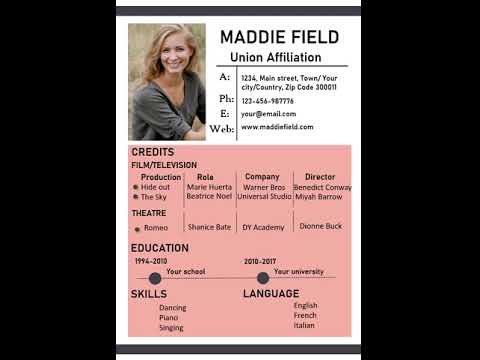 Acting Resume Template