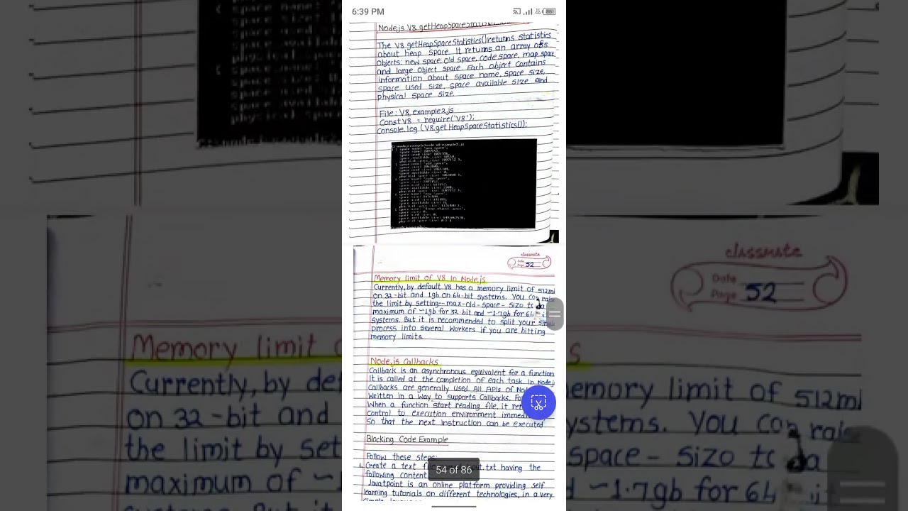 Node. js handwritten notes