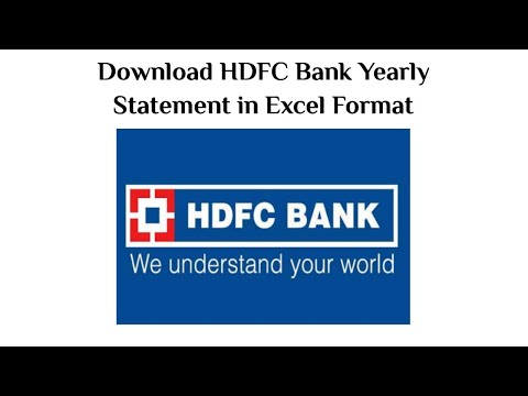 HDFC Yearly Statement download // Download HDFC Bank Yearly Statement in Excel Format #HDFCStatement