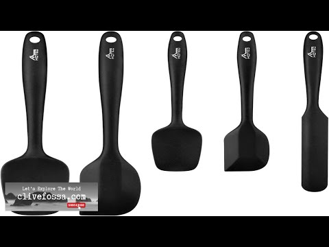 HOTEC Food Grade Silicone Rubber Spatula Set for Kitchen Baking Cooking Review