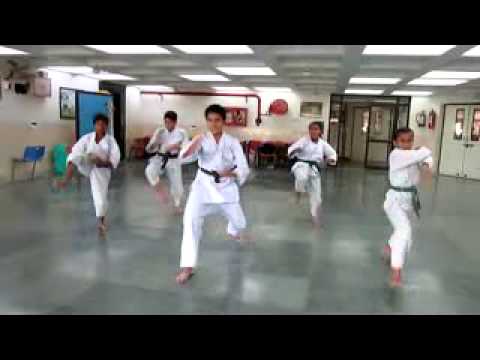 AIS,Students Presenting Karate Techniques