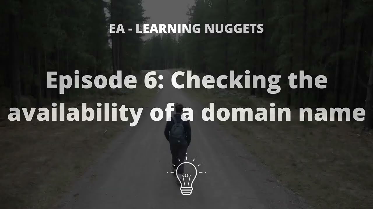 Checking the availability of a domain name