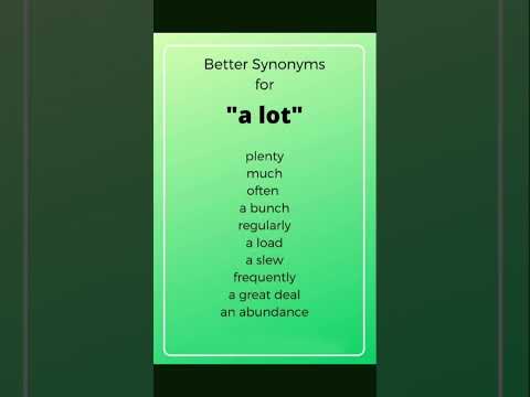 Synonyms for A lot | A lot synonyms | Other words for Alot #shorts
