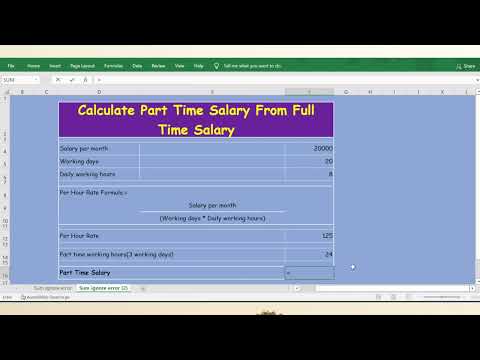 Calculate Part Time Salary From Full Time Salary - Hourly Pay Rate From Salary #HourlyRate #BPO