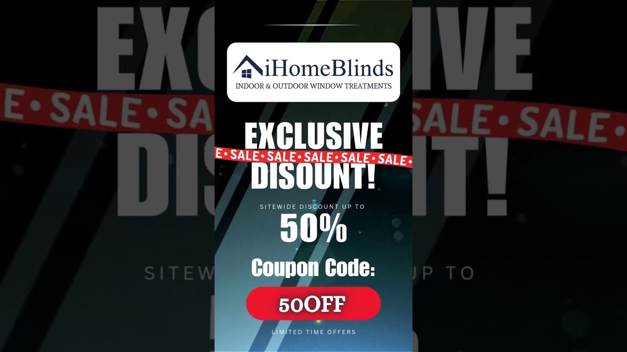 iHomeBlinds Sitewide Code! #StylishWindows #HomeDecor #iHomeBlinds #ShadeSolutions #shopnow #50off