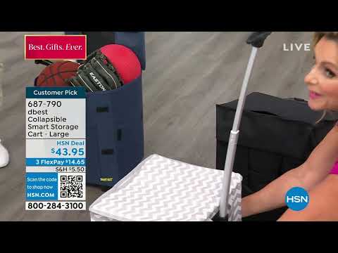 dbest Collapsible Smart Storage Cart Large