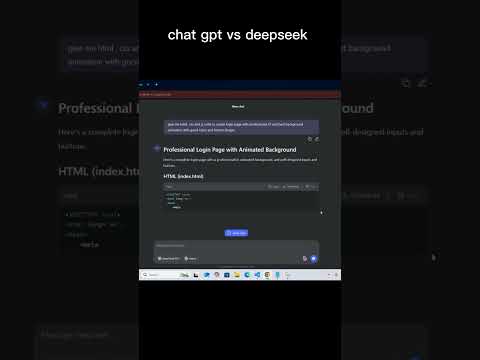login page using AI || chat gpt vs deepseek #ai #chatgpt #codeing #deepseek #reel #youtubeshorts