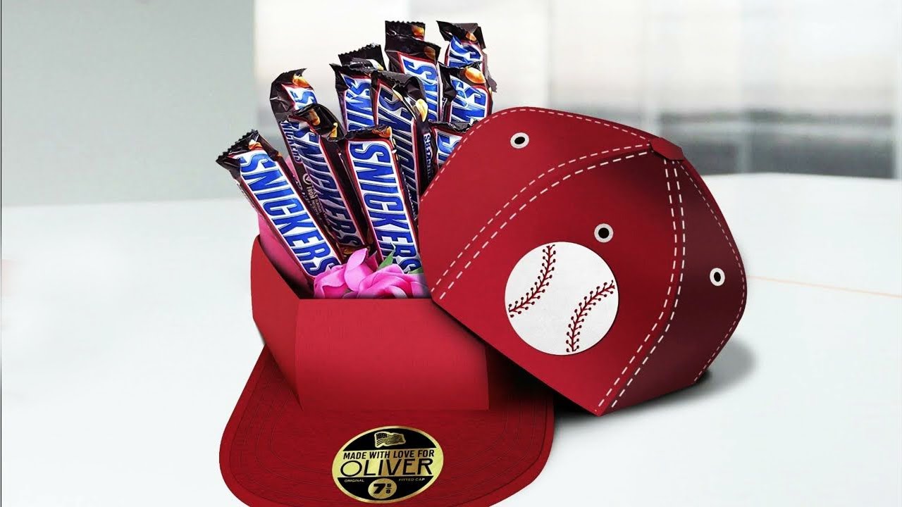 Como hacer Caja con forma de Gorra / Cajas de regalos / MOLDE pdf