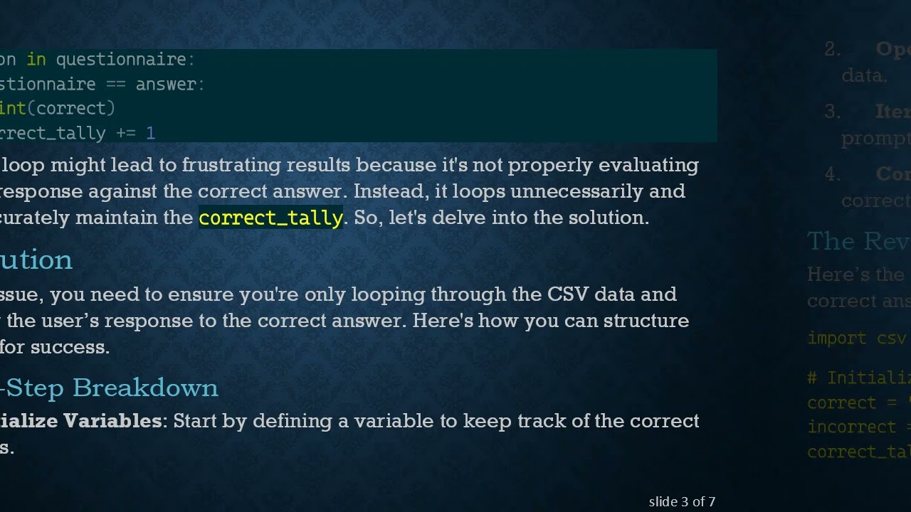 How to Use a CSV Database for a Questionnaire in Python: Tallying Your Results Made Easy