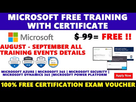 Microsoft Free Certificate | Free Certification Exam Vouchers | Microsoft Virtual Training Events