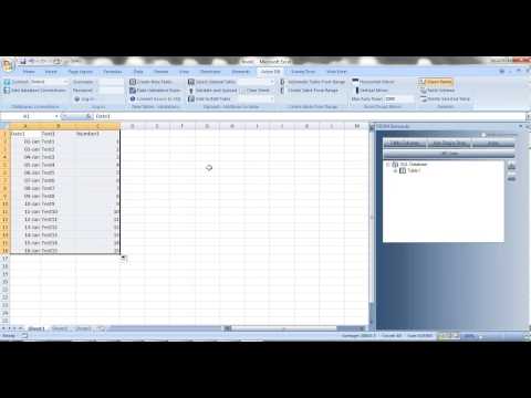 Create SQL Table in Excel
