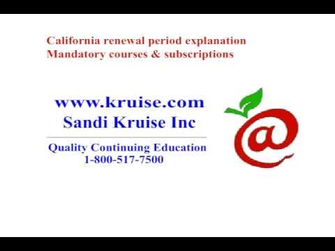 California Insurance license Renewal Information - Sandi Kruise Insurance Training