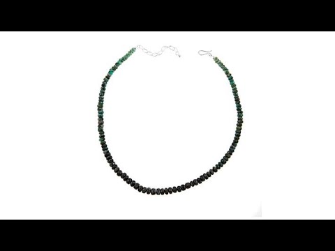 Jay King Emerald Bead Sterling Silver 191/4" Necklace
