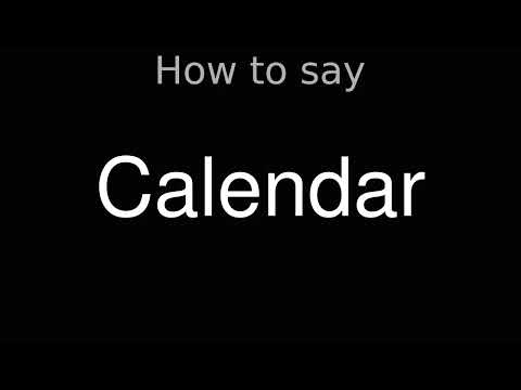 How to Pronounce correctly Calendar (Movie)