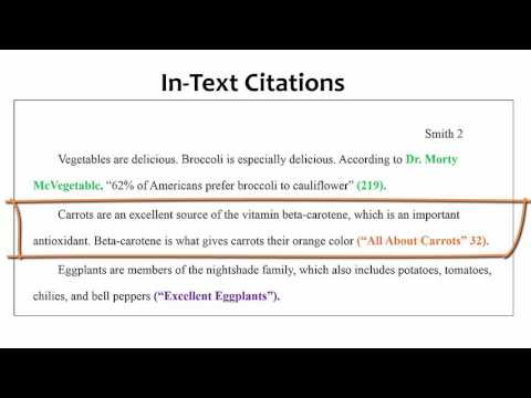 MLA Style Overview (8th edition)