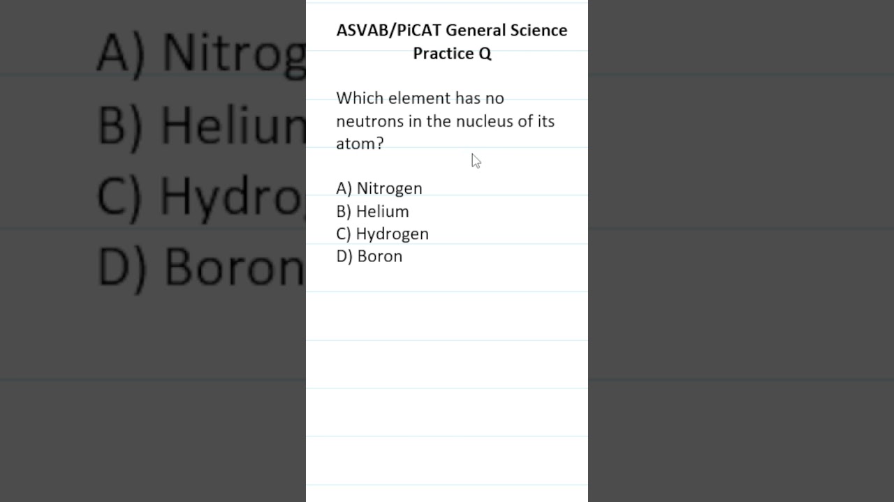 ASVAB/PiCAT General Science Practice Test Question #acetheasvab with #grammarhero